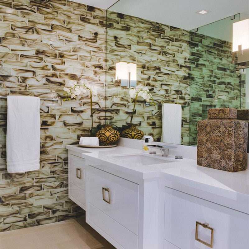 MiR Cloud 9 Subway 3" x 9" Glossy Glass Tile