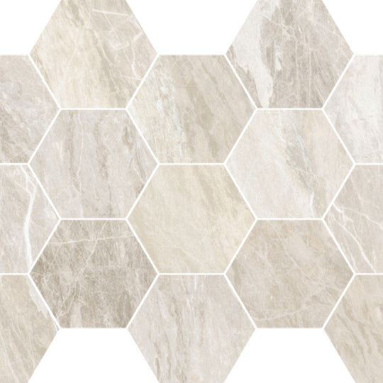 Happy Floors 10" x 14" Bernini Natural Porcelain Mosaic