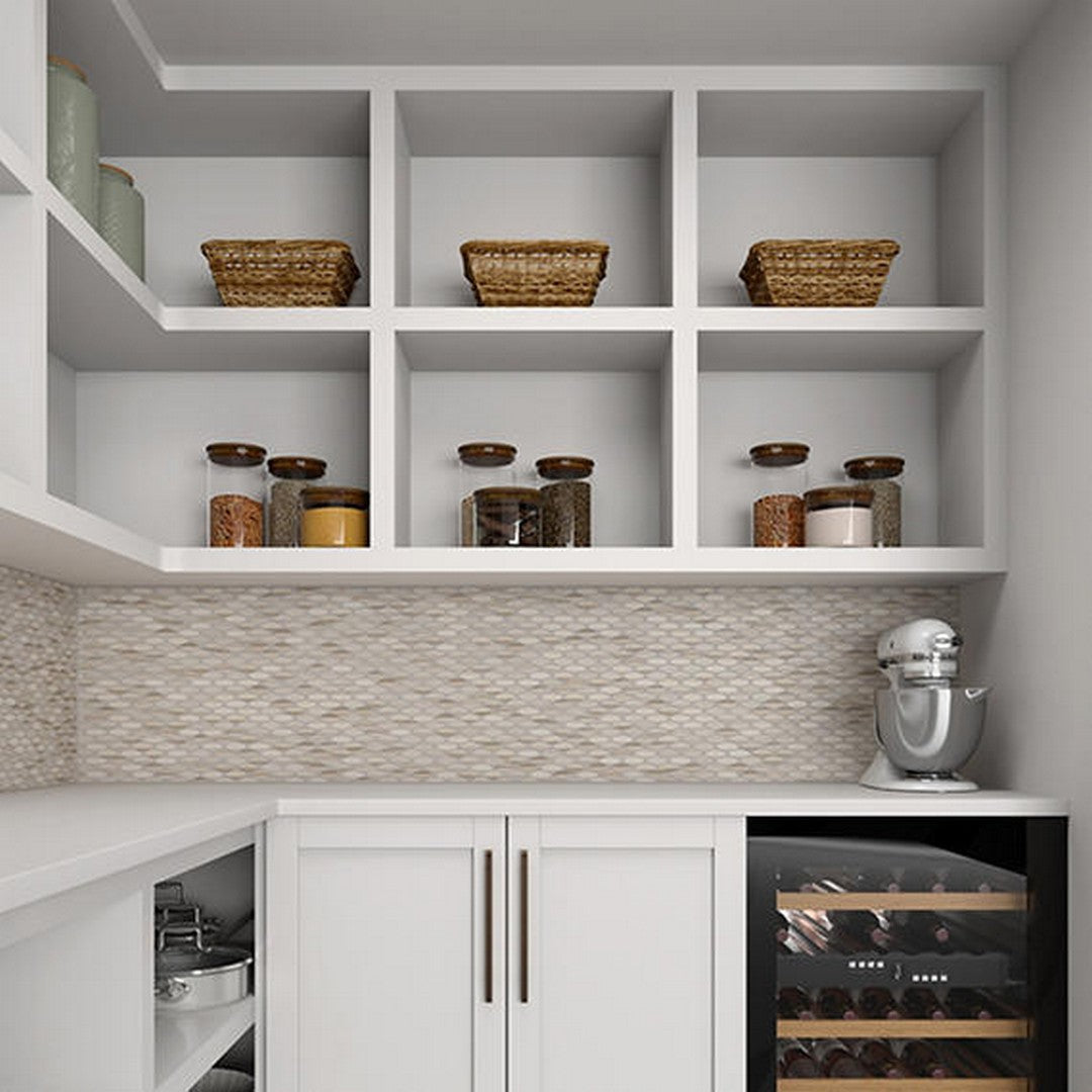 American Olean 10.25" x 13.25" Ascend Honed Natural Stone Leaf Mosaic