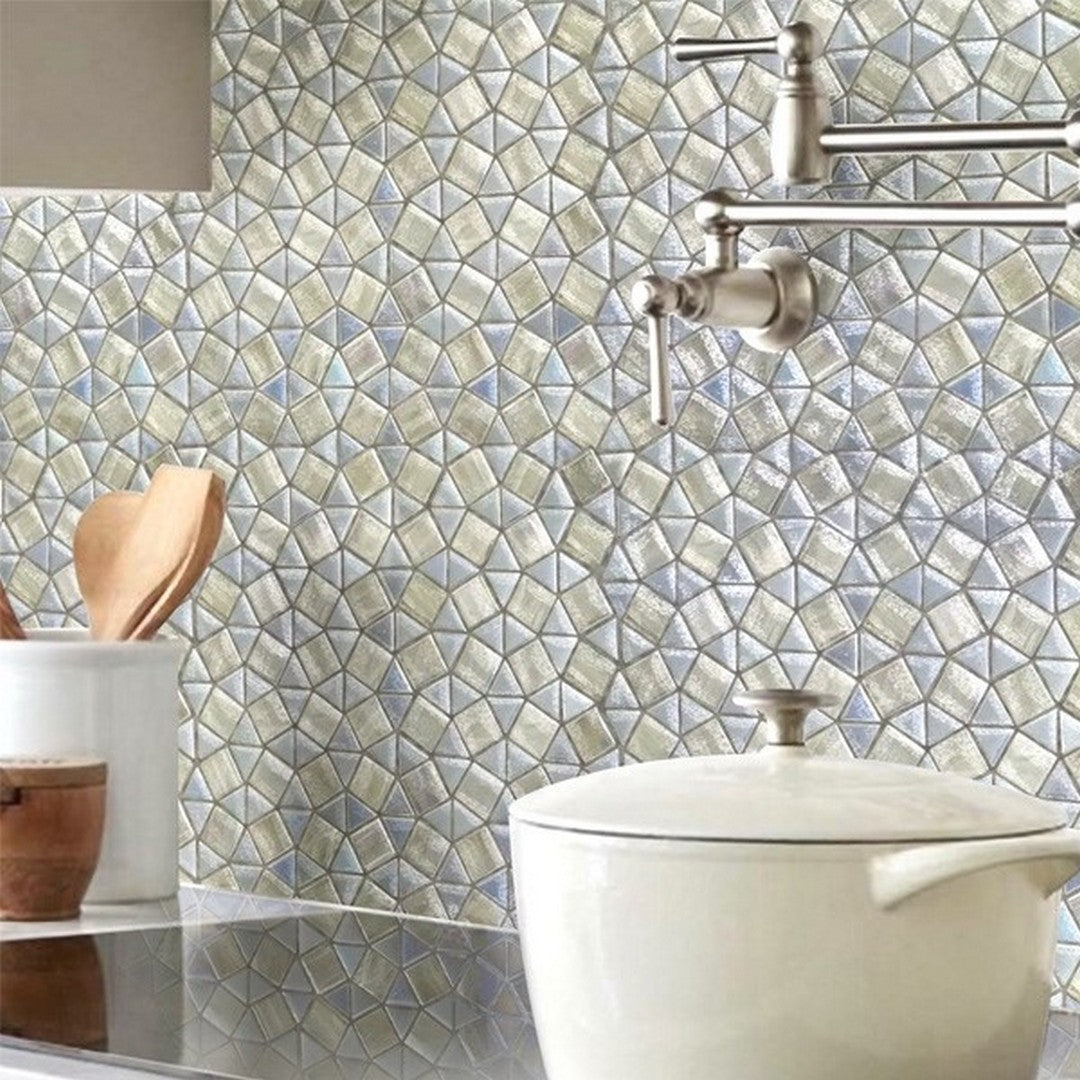 Mir Alma Glamour Camila 10.8" x 10.8" Glossy Glass Mosaic