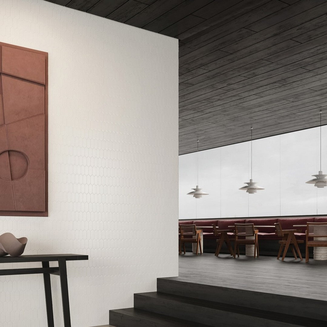 Florida Tile 11" x 13" Soho Glossy Picket Porcelain Mosaic