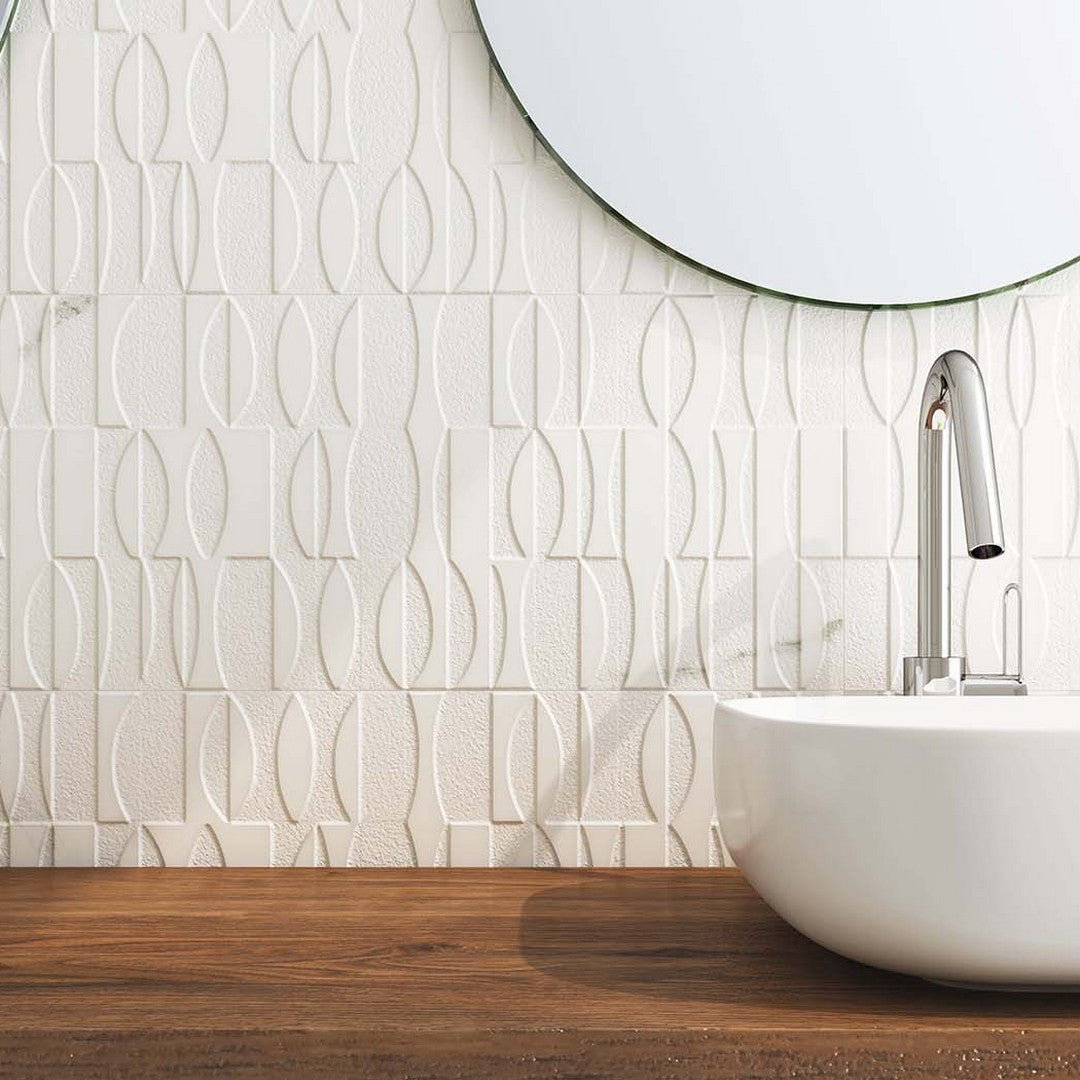 Euroker 12" x 36" Polaris Rectified Matte Ceramic Wall Tile