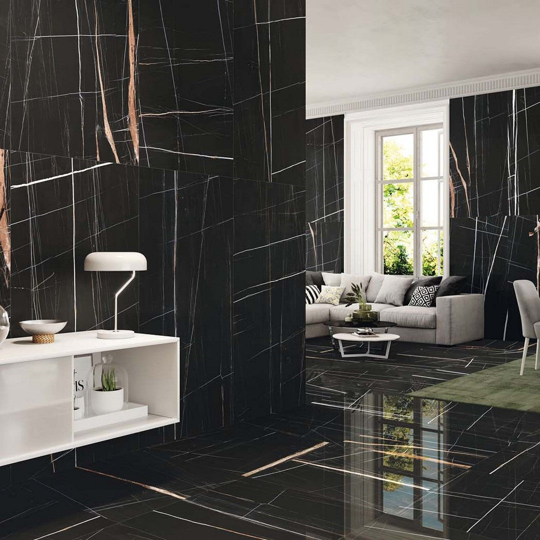 Euroker 48" x 103" Titanium Rectified Polished Porcelain Slab