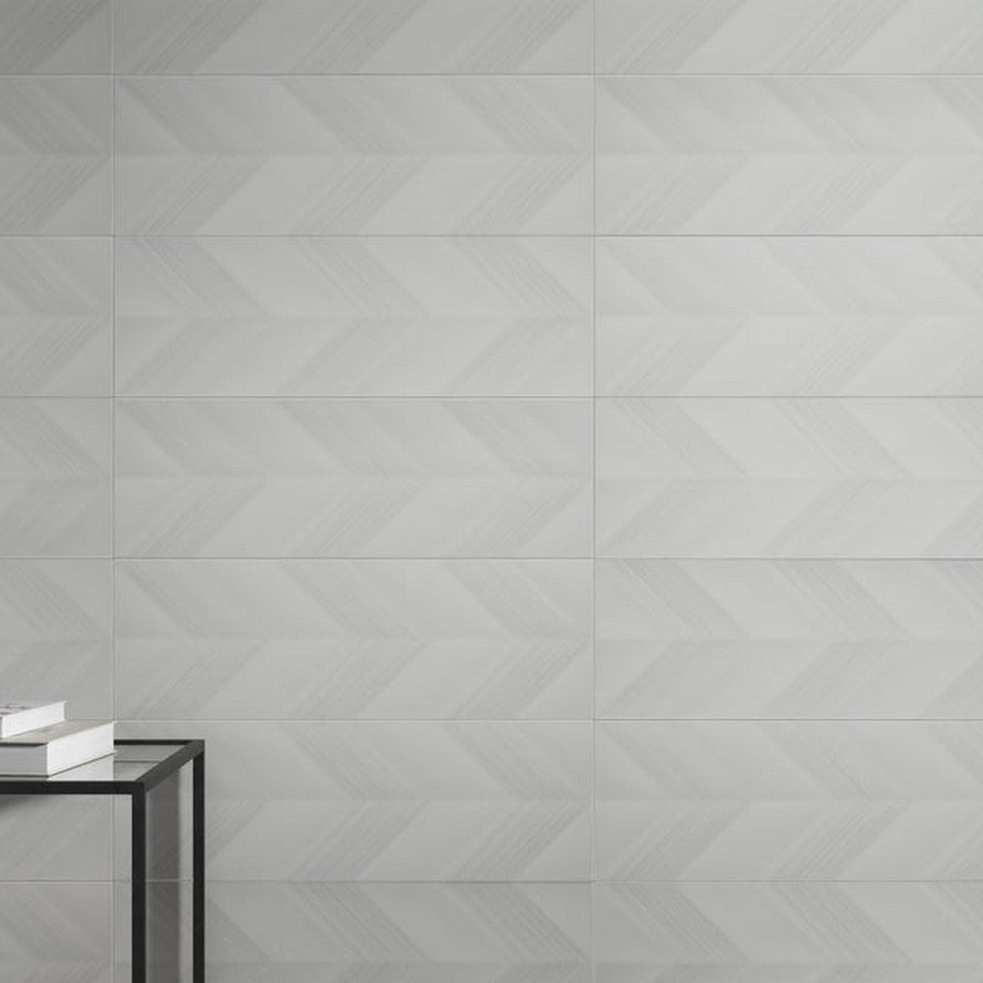 Emser 10" x 30" Vertigo Glazed Ceramic Chevron Wall Tile