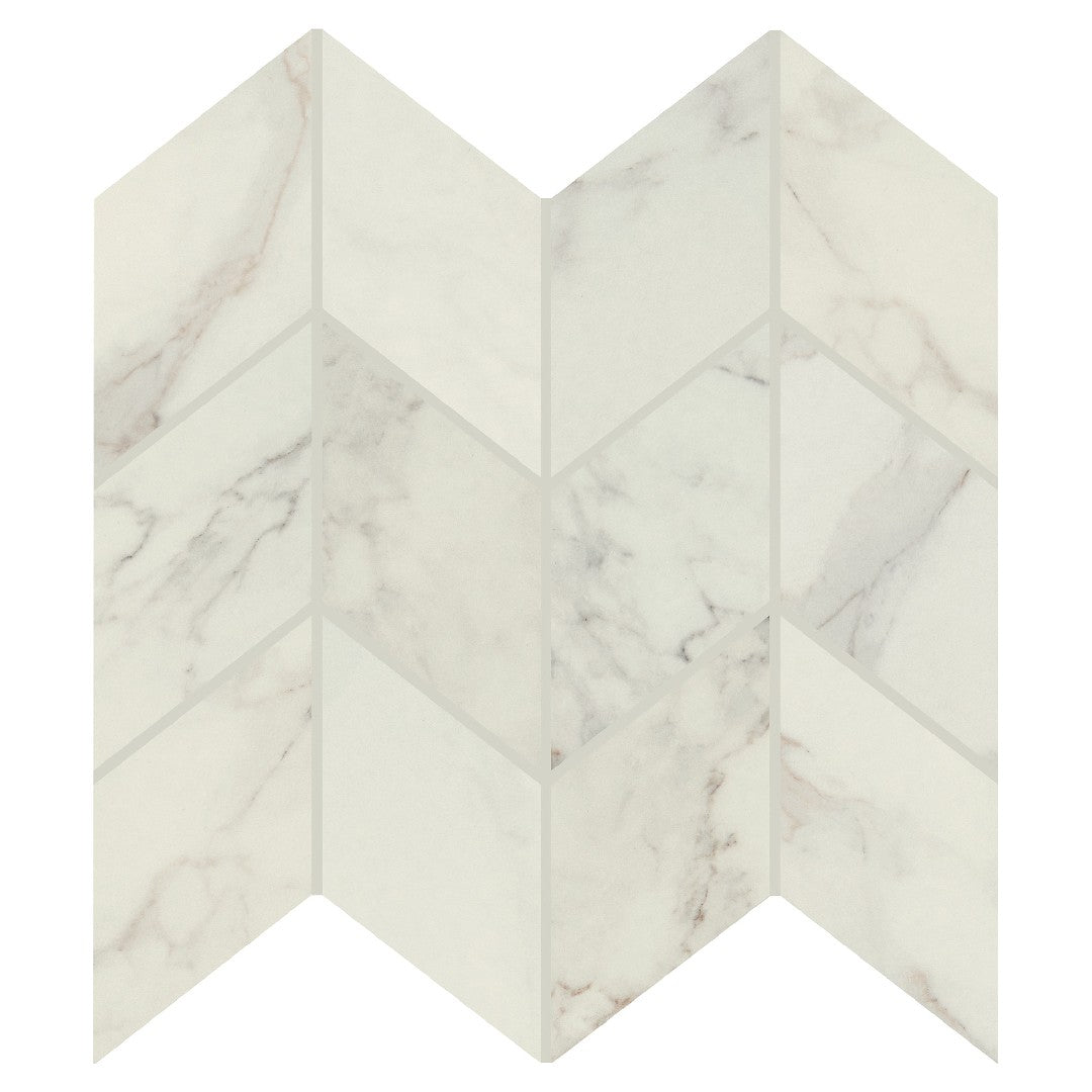 Daltile Famed 10" x 12" Polished Porcelain 3x6" Chevron Microban Mosai