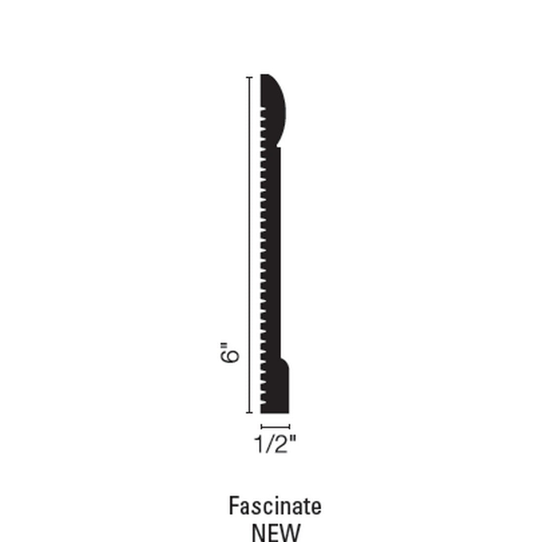 Flexco Base Sculptures Fascinate 6" x 8' Rubber Wall Base