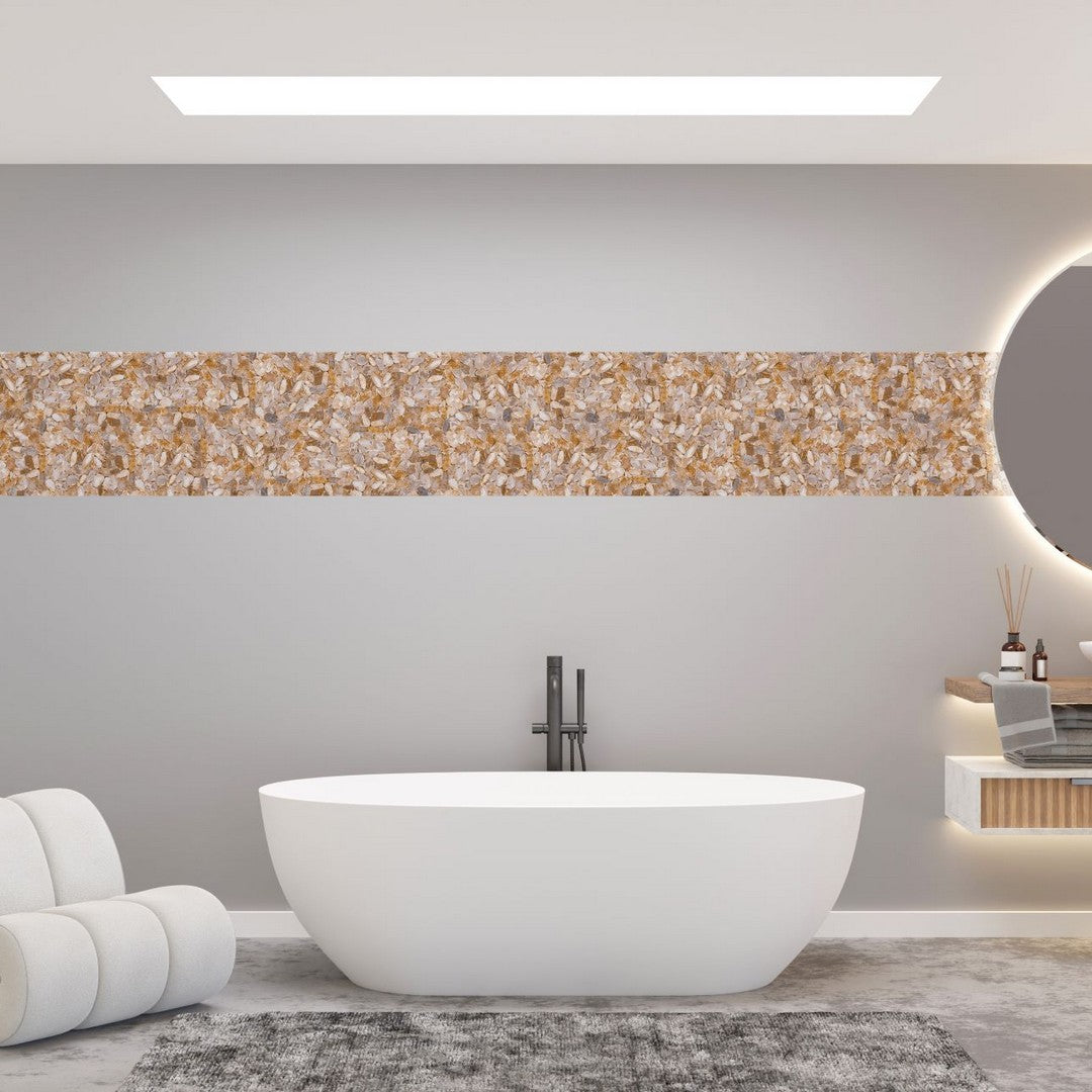 Signature Collection 12" x 12" Siegel Polished Pebbles Natural Stone M