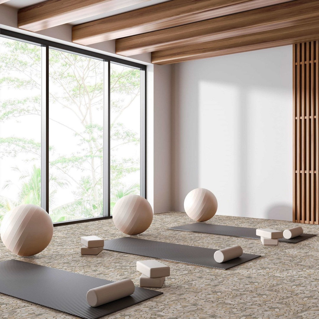 Signature Collection 12" x 12" Siegel Polished Pebble Sliced Border Na