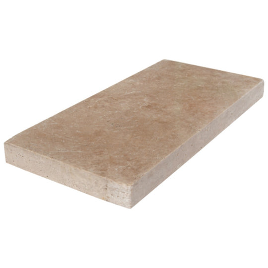 Keystone 12" x 24" Ivory Light Tumbled Travertine 5Cm Paver