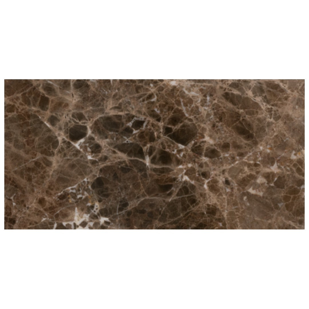 Keystone 12" x 24" Dark Emperador Polished Marble Tile