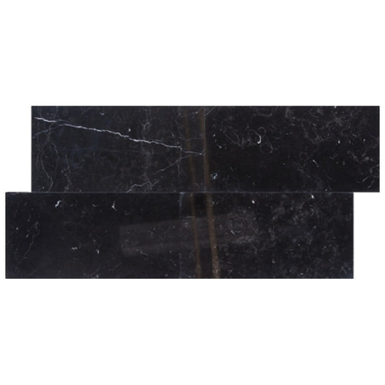 Keystone 12" x 24" Nero Marquina Polished Marble Tile