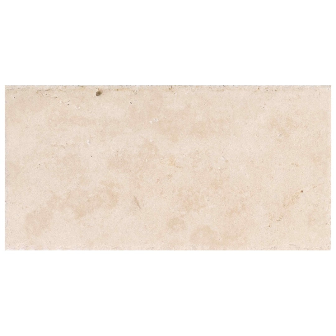 Keystone 8" x 16" Extra Light Chiseled Brushed Travertine Tile