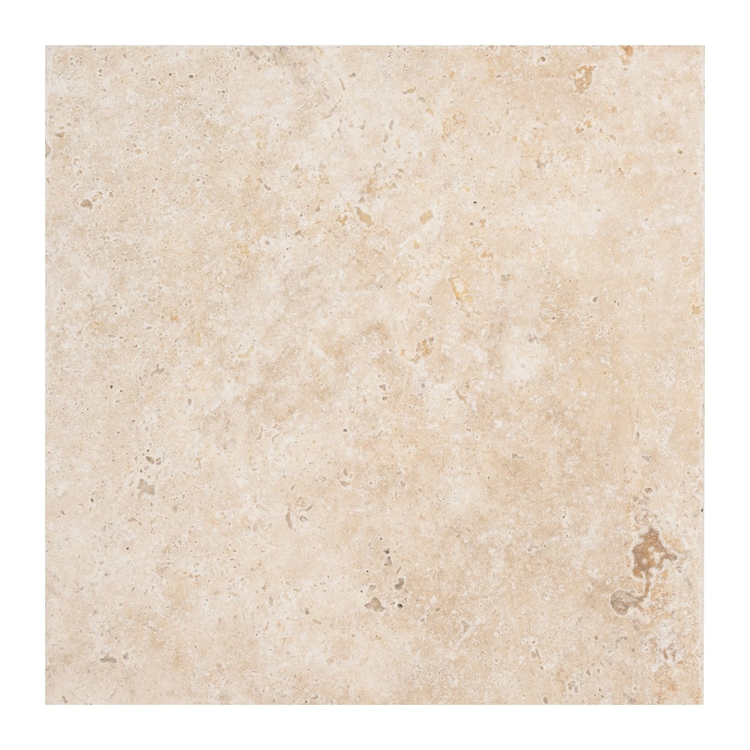 Keystone 12" x 12" Light Classic Tumbled Travertine Paver
