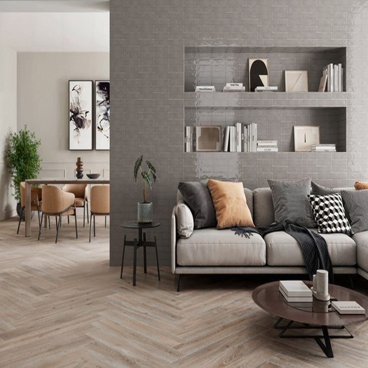 Maniscalco Stone 3" x 12" Kaleidoscope Glossy Ceramic Undulated Tile