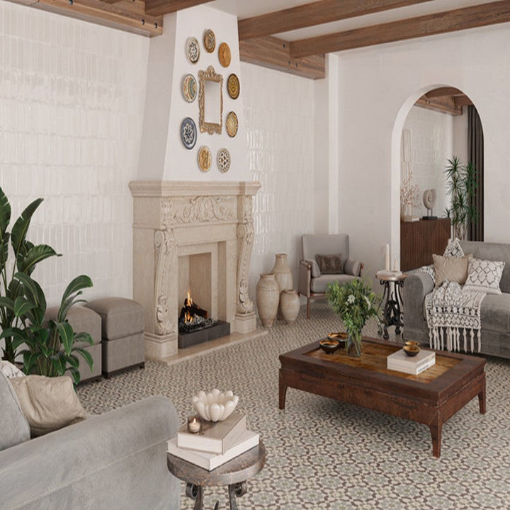 Maniscalco Stone 3" x 12" Kaleidoscope Glossy Ceramic Undulated Tile