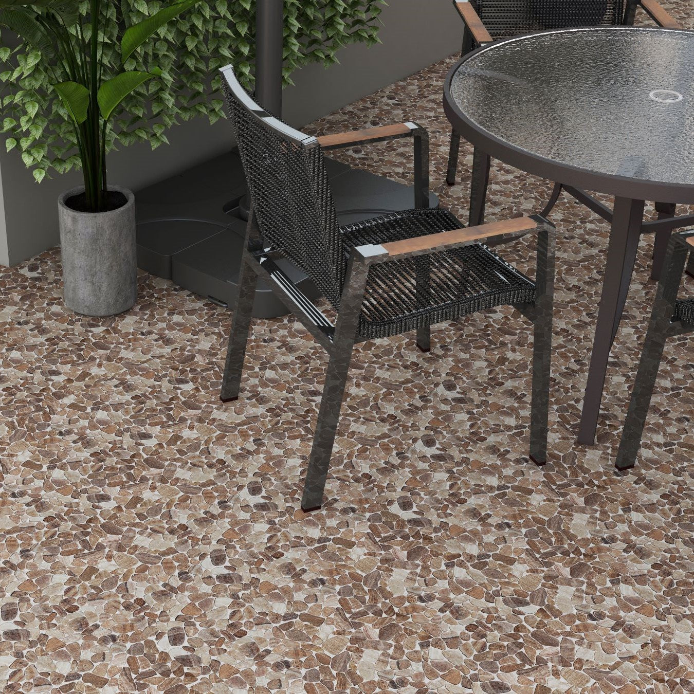 Bati Orient 12" x 12" Ancient Matte Mini Opus Marble Mosaic