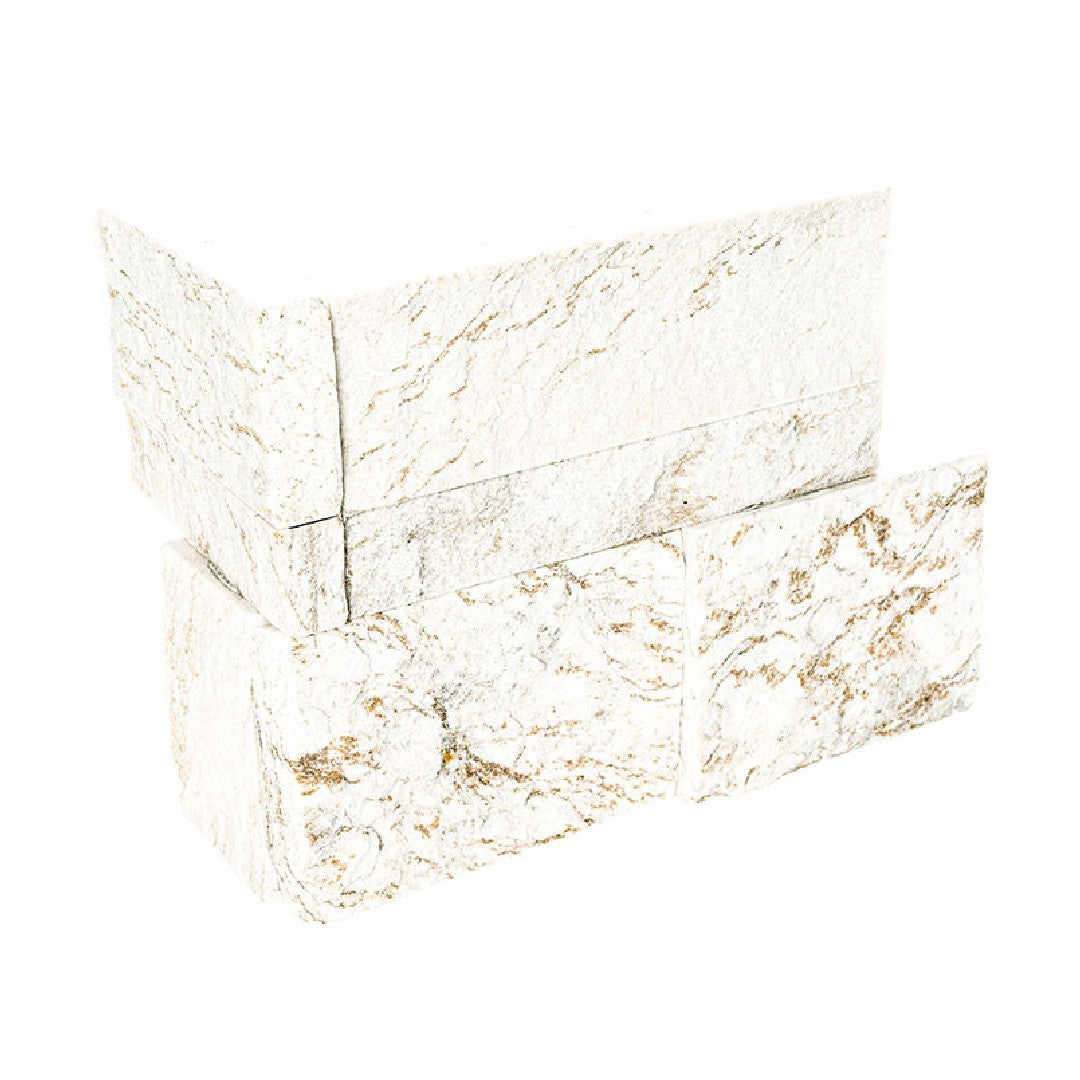 MS International 9" x 18" Xl Rockmount Splitface Stacked Stone Quartzi