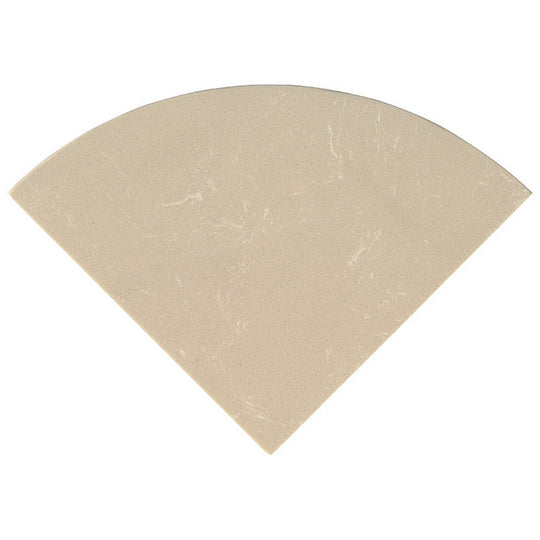 MS International 9" Engineered Beige Polished Marble Corner Shelf Radi