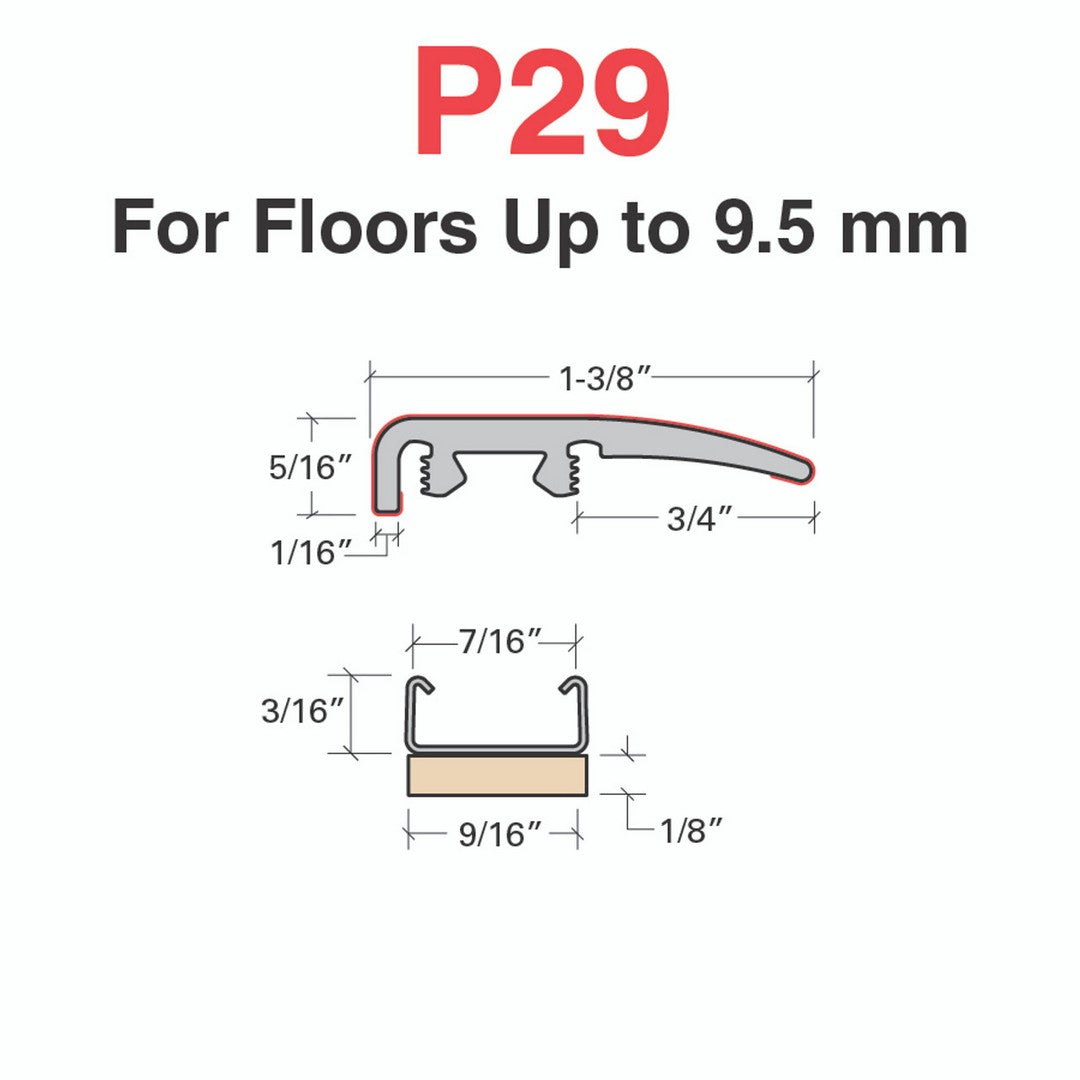 Signature Collection 1.38" x 94" Grandview Plus Vinyl Slim Cap